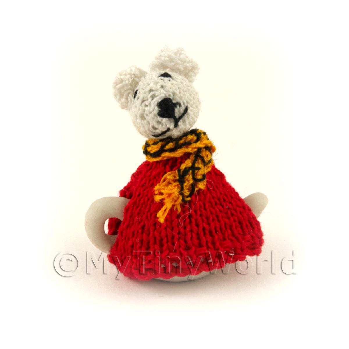 Dolls House Dolls And People - [EOL]Miniature Hand Knitted Rupert Bear ...